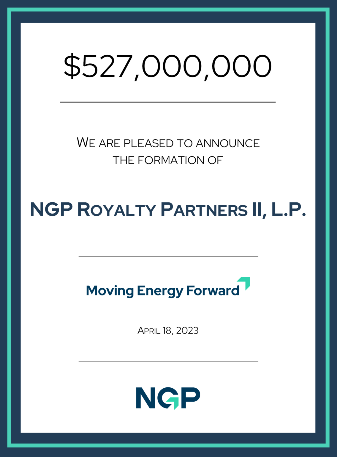 NGP Royalty Partners II, L.P. Completes Final Closing at $527 million - NGP